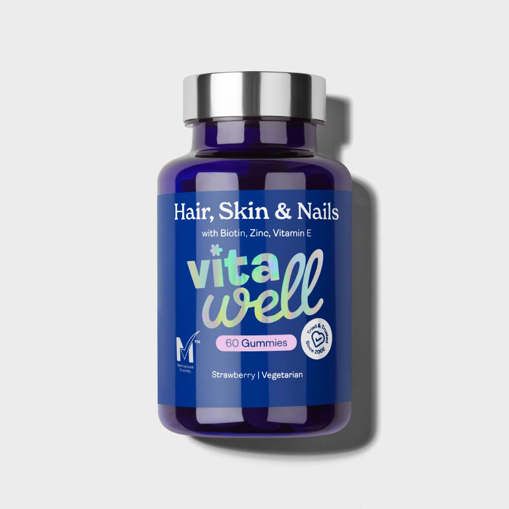 Vitawell Hair, Skin & Nails Gummies | Menopause Support | Vegan ...